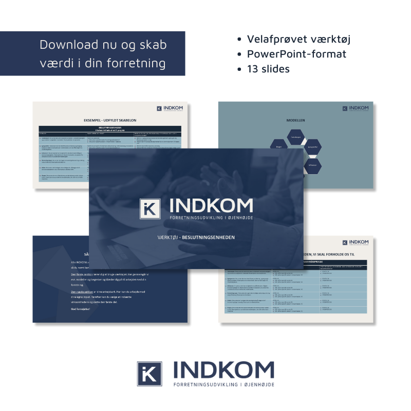 Beslutningsenheden i salgsprocesser - INDKOM